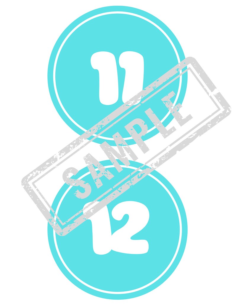 Round NUMBER LABELS for Classroom # 1 to 40 | 4 Color Variations - Etsy