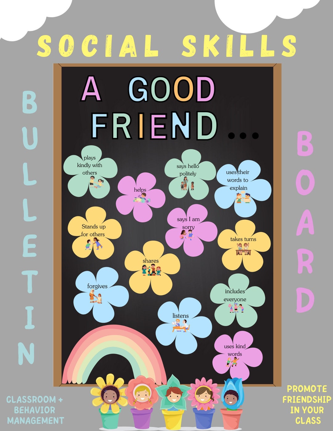 Social Skills and Friendship Bulletin Board - Etsy