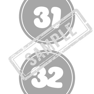 Round NUMBER LABELS for Classroom # 1 to 40 | 4 Color Variations - Etsy