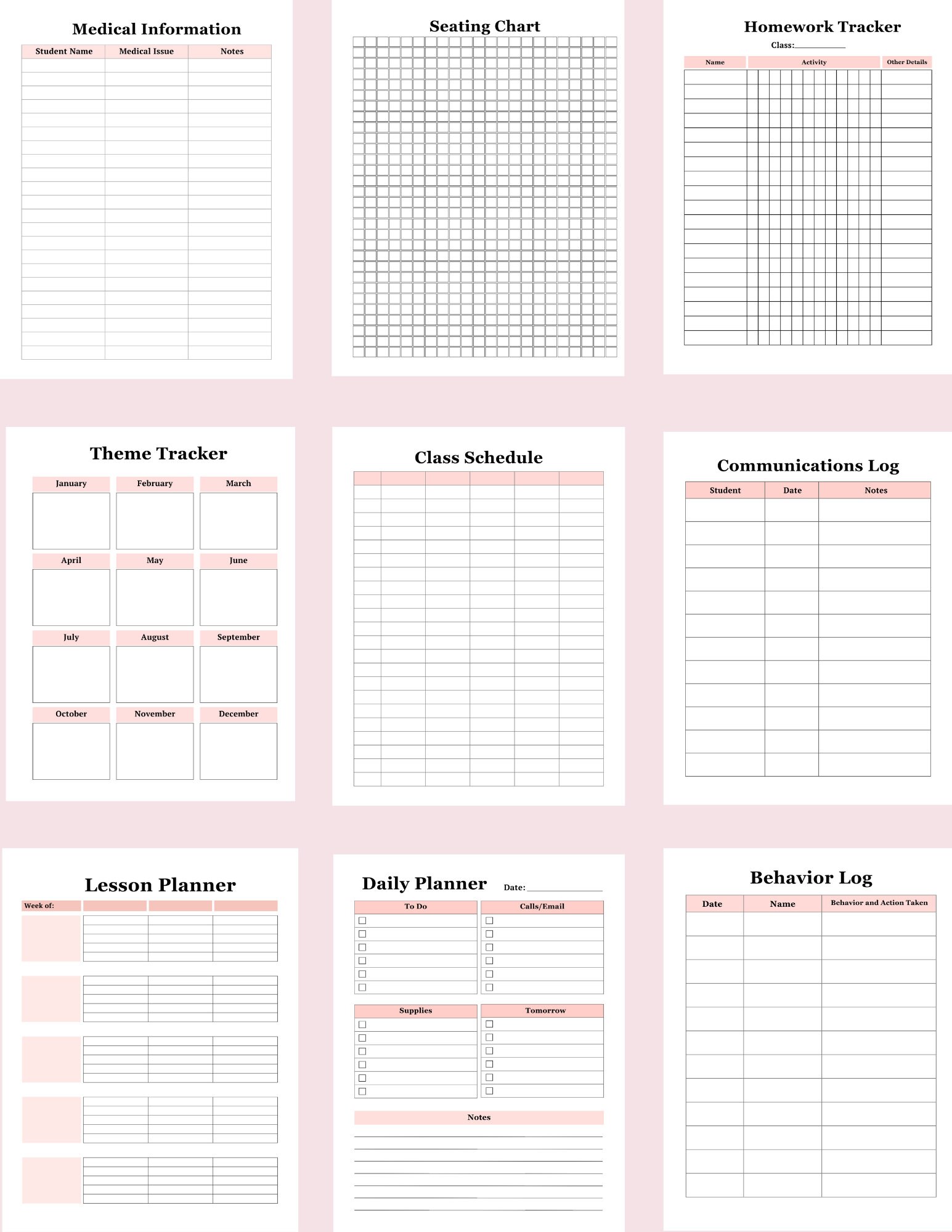 Editable Teacher's Digital & Printable Planner 240 Pages of ...