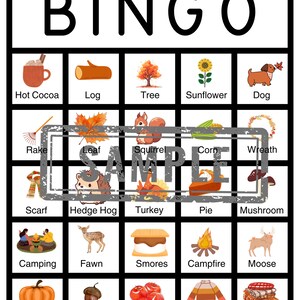 Fall Festival Kids BINGO | With Labels and Pictures! Make Early ...