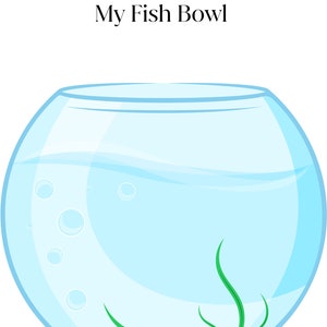 My Fish Bowl | Cut and Paste Activity | Coloring - Etsy