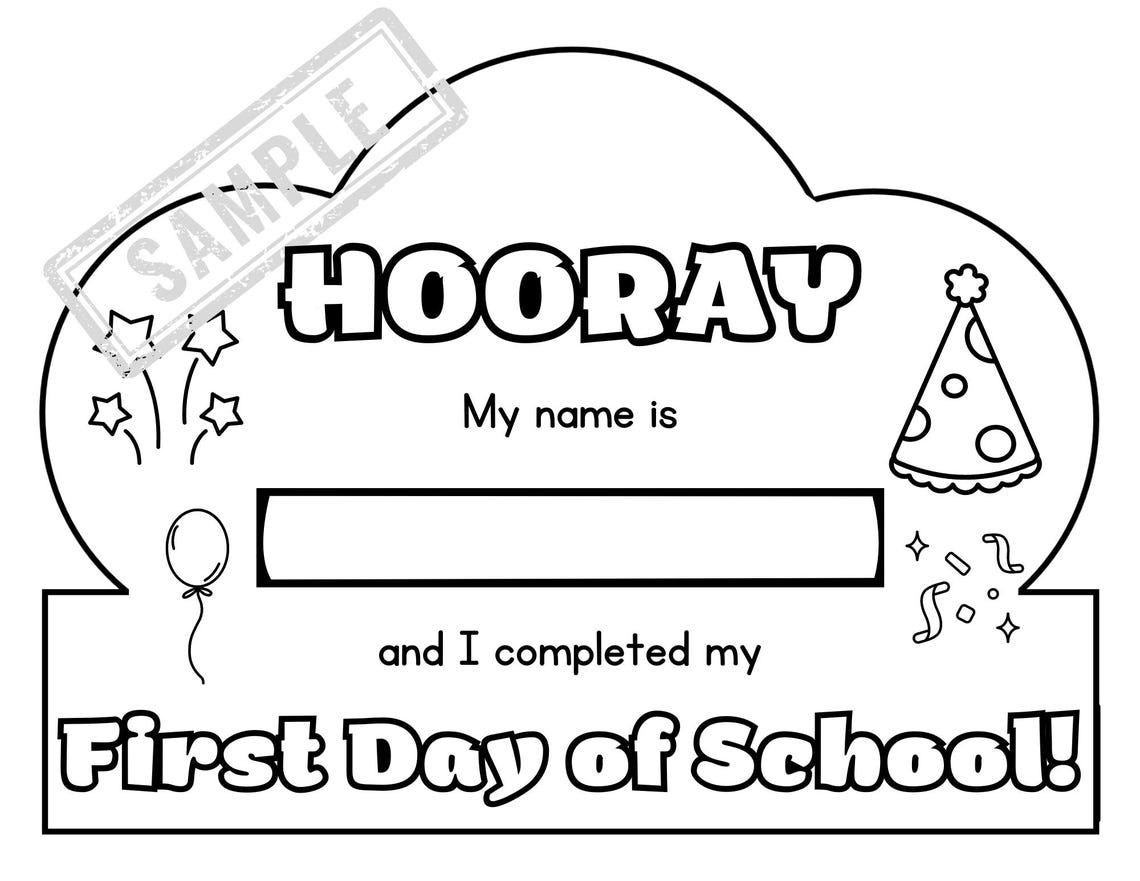 Hooray! I Completed My First Day of School Headband | Back to School ...