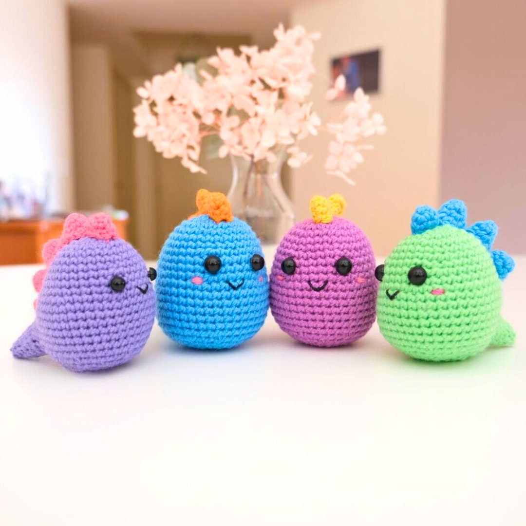 Colorful Mini Dino Crochet Pattern Amigurimi Mini Dino Guide, Classic ...