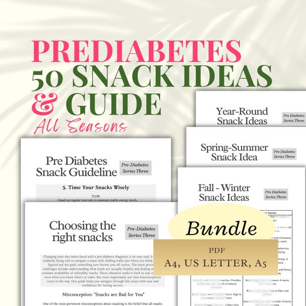 Prediabetes Snack List - Etsy