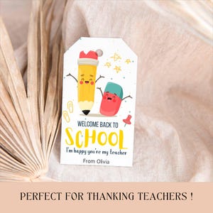 Back to School Gift Tag Personalized First Day of School Teacher ...