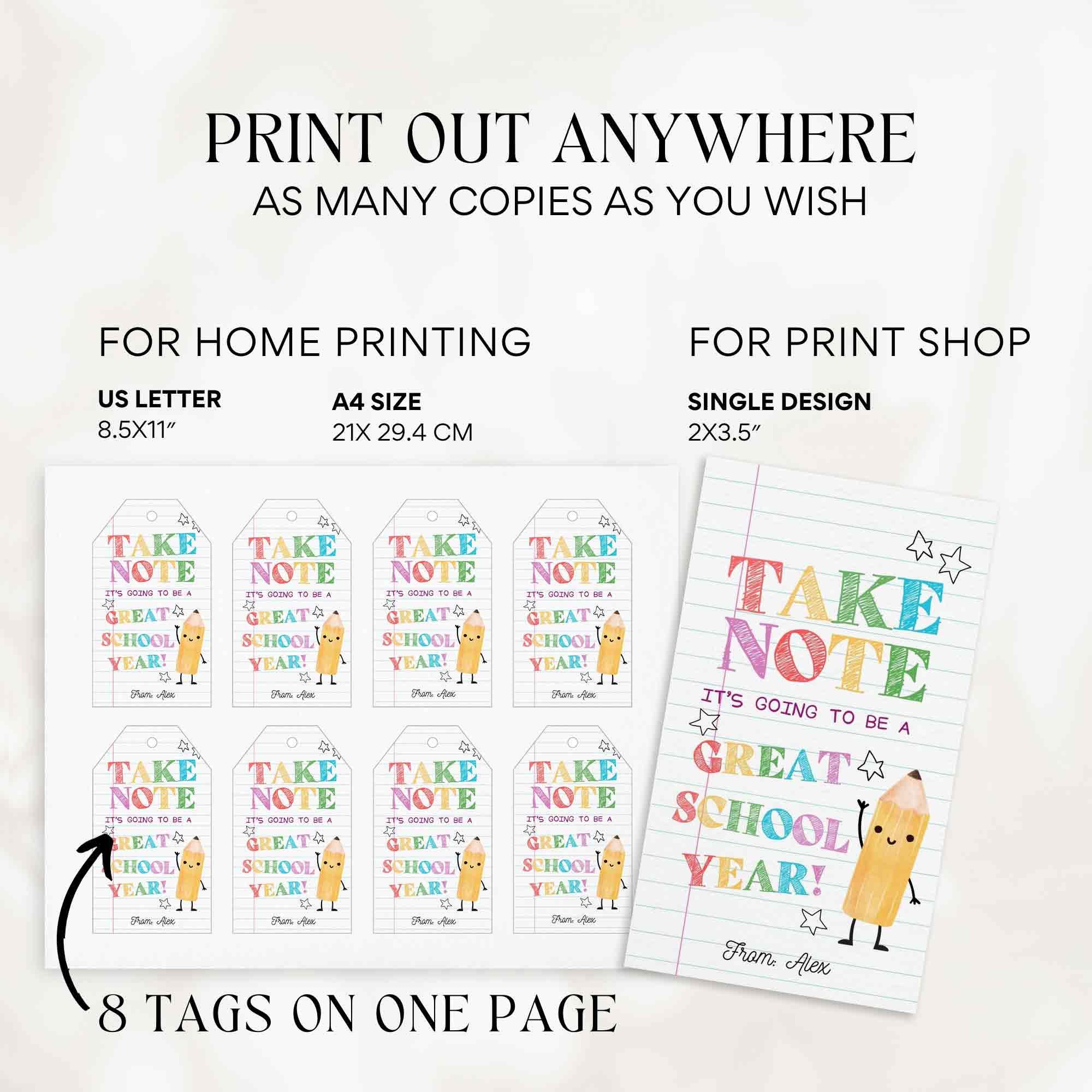 EDITABLE First Day of School Gift Tag, Back to School Gift Tag Template ...