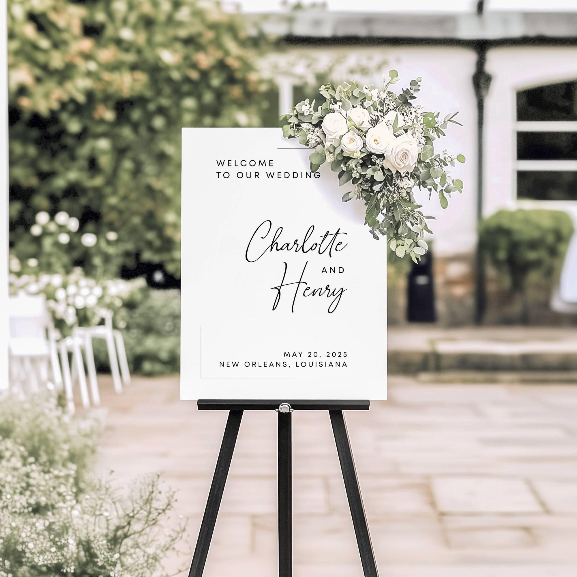 Printable Wedding Welcome Sign, Editable Wedding Welcome Template ...