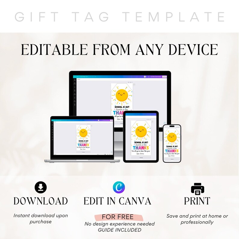 Back to School Sun Tag, Here's to a Bright School Year Tag, First Day ...