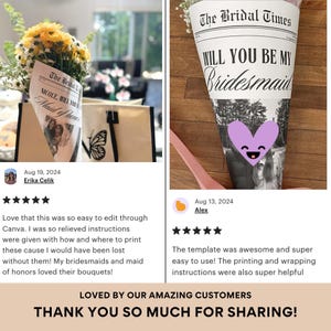 Editable Mothers Day Newspaper Template, Printable Mothers Day Bouquet ...