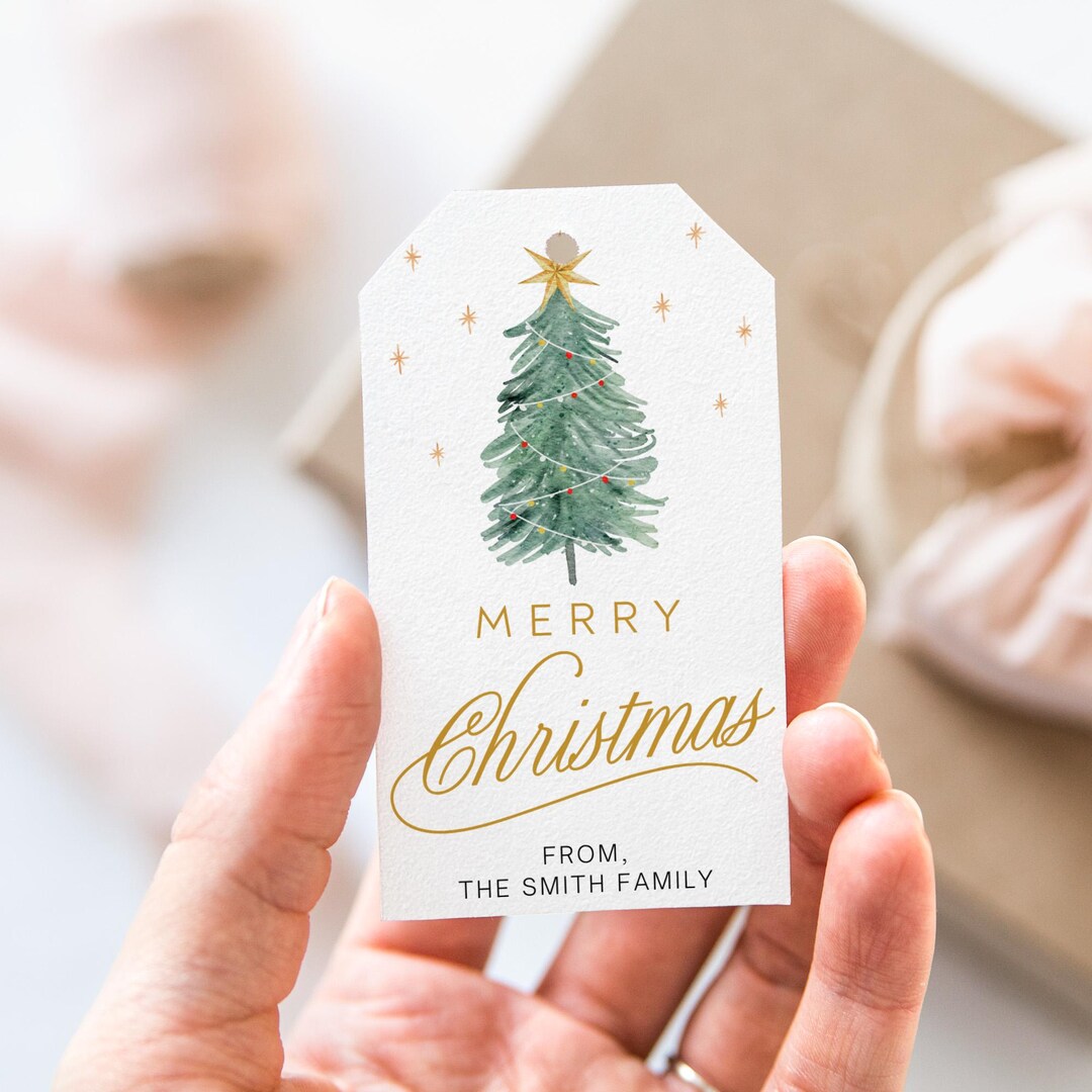 Custom Christmas Gift Tags, Personalized Christmas Tree Tags, Christmas ...