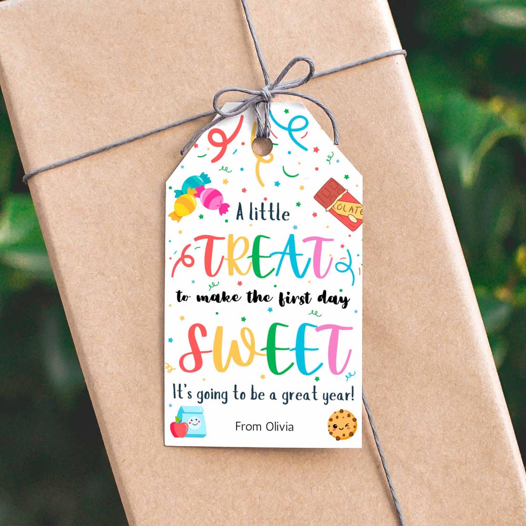 Back to School Gift Tag Template, Printable Gift Tags, Editable A ...