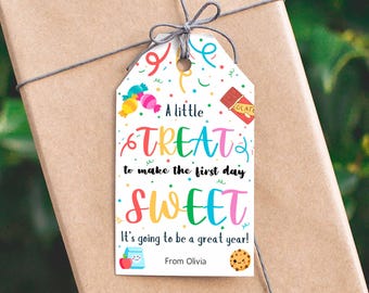 Back to School Gift Tag Template, Printable Gift Tags, Editable A ...