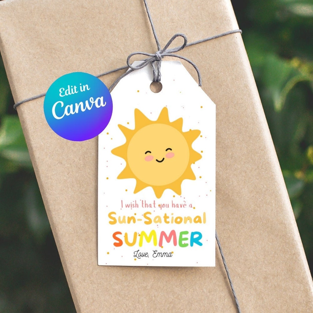 Thank You Teacher Appreciation Gift Tag, Sunshine Gift Tag ...