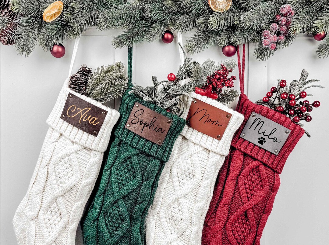 Christmas Stockings With Names 2024, Knitted Christmas Stockings ...