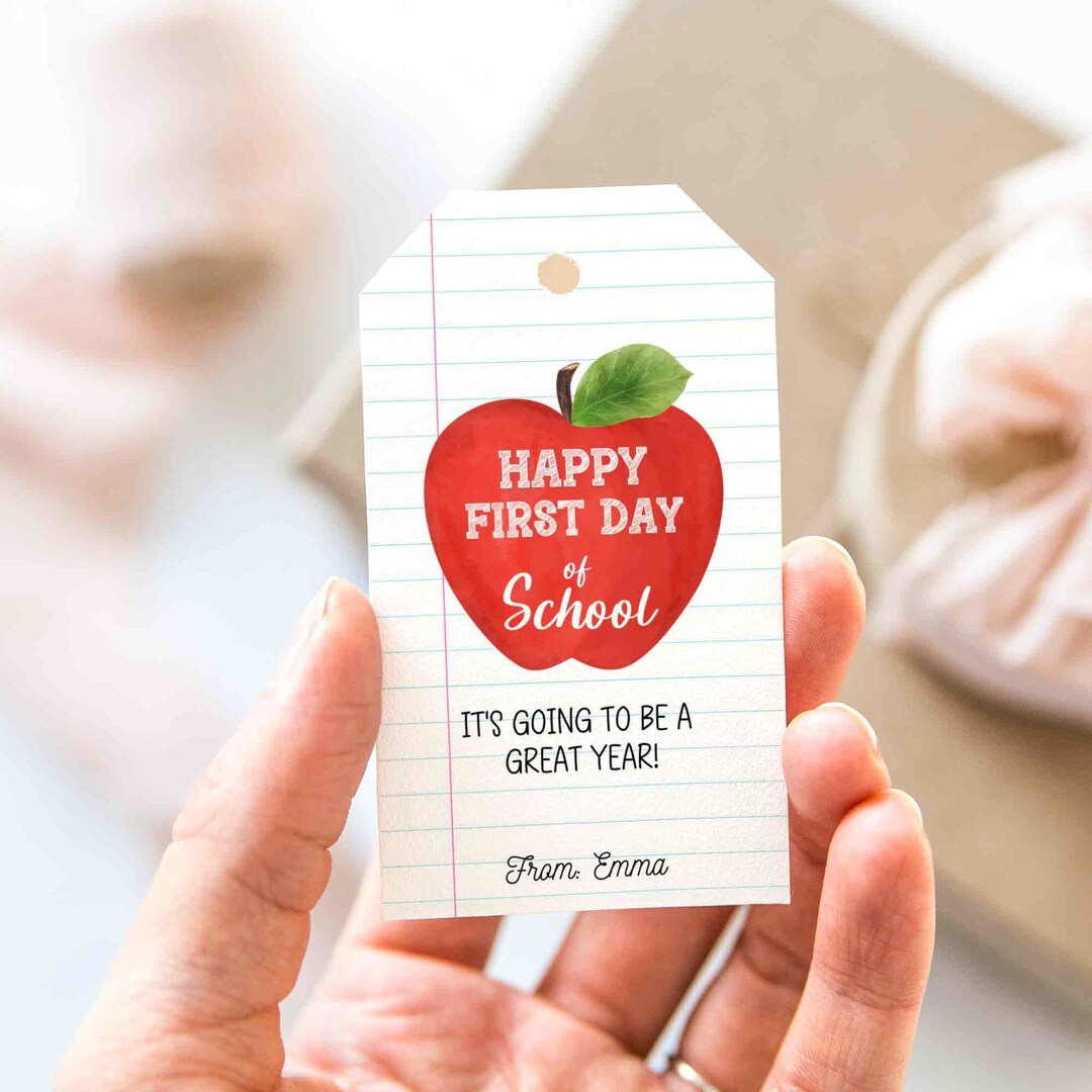 Back to School Gift Tag Template, Printable Gift Tags, Editable A ...