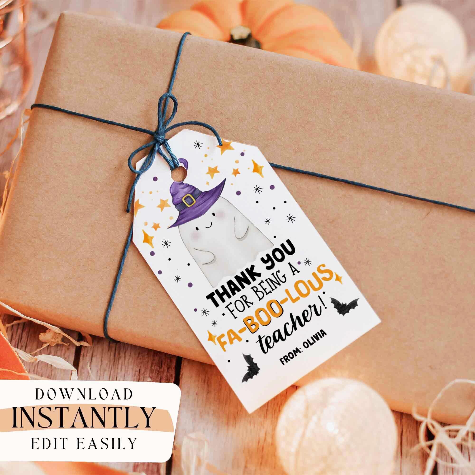 Halloween Teacher Tag, Faboolous Teacher,halloween Favor Tags, Class ...