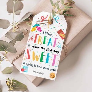 Back to School Gift Tag Template, Printable Gift Tags, Editable A ...