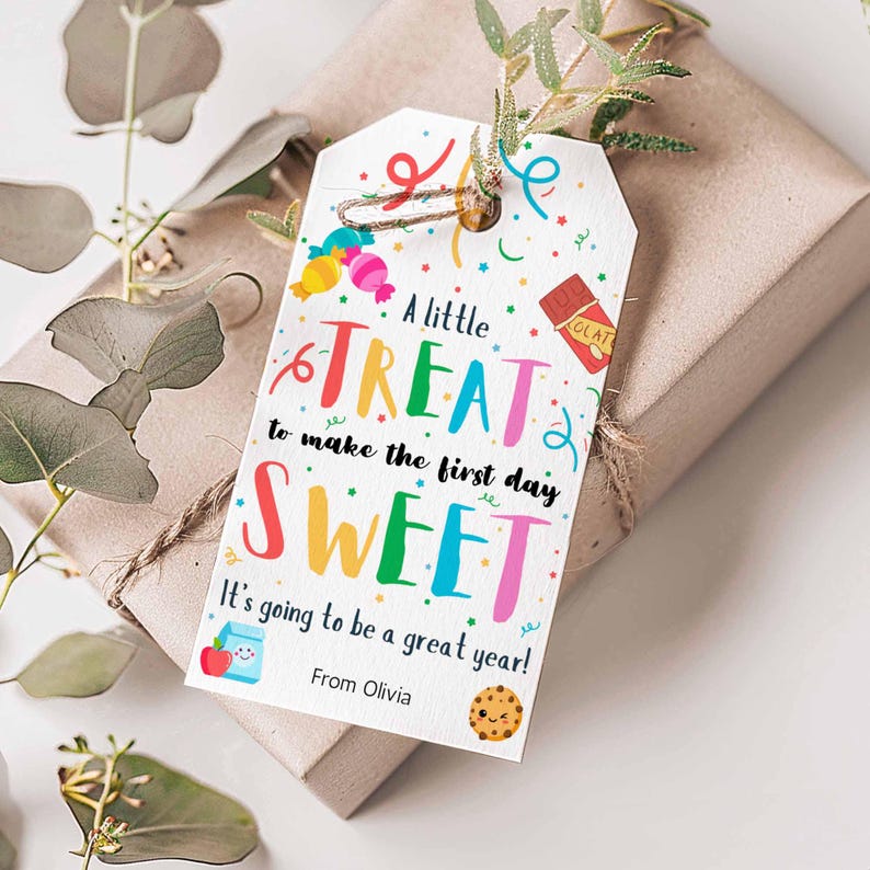 Back to School Gift Tag Template, Printable Gift Tags, Editable A ...