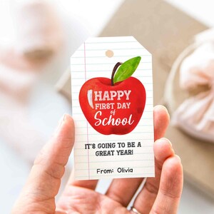 Back to School Gift Tag Template, Printable Gift Tags, Editable A ...