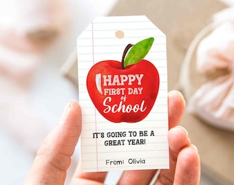 Back to School Gift Tag Template, Printable Gift Tags, Editable A ...