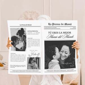 Editable Mother's Day Newspaper Template, Día De La Madre Regalo ...