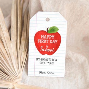 Back to School Tag, Bright Sun Teacher Appreciation Tag, First Day of ...