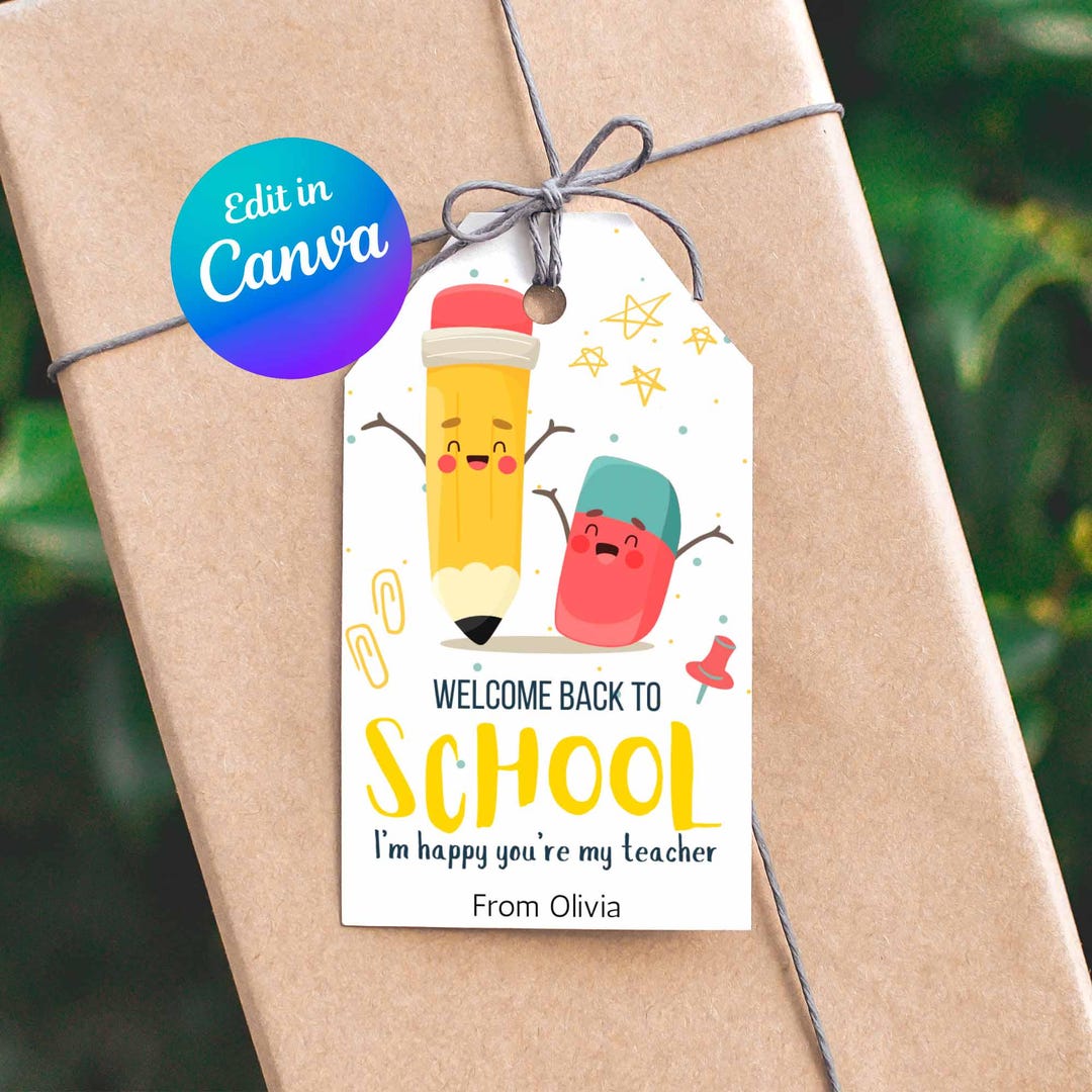 Back to School Gift Tag Personalized First Day of School Teacher ...