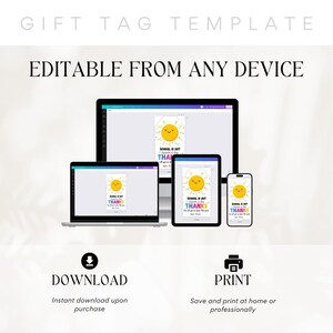 Bright School Year, Editable Cute Sun Tag From Teacher, Back to School ...