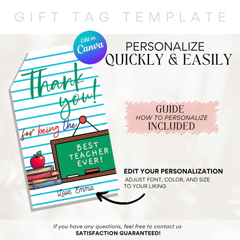 Teacher Appreciation Gift Tag, Ummer Sun Gift Tag, Sunshine Thank You ...