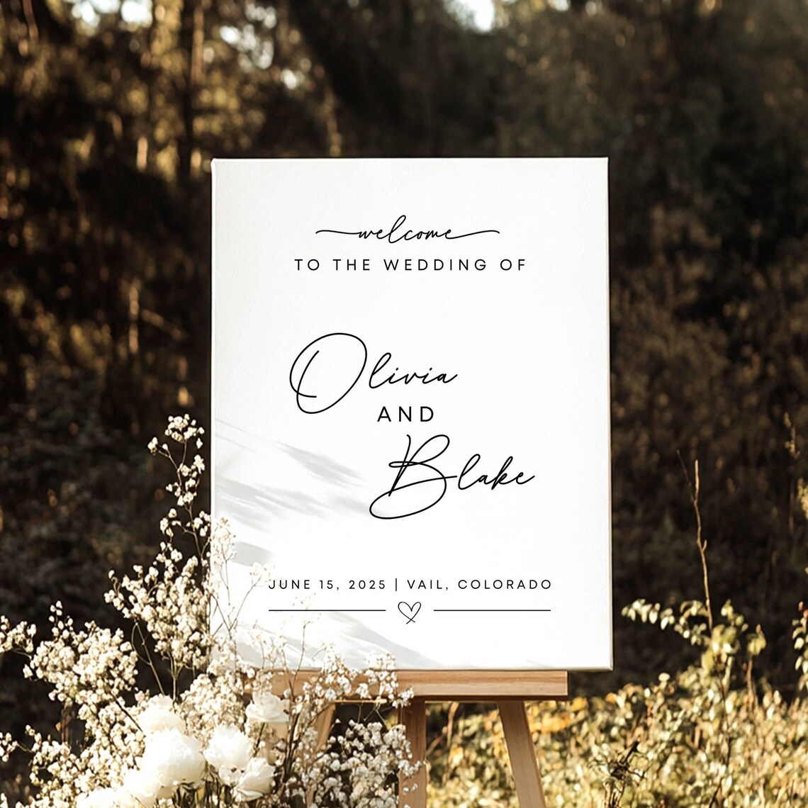 Minimal Welcome Wedding Sign, Editable Wedding Sign, Modern Printable ...