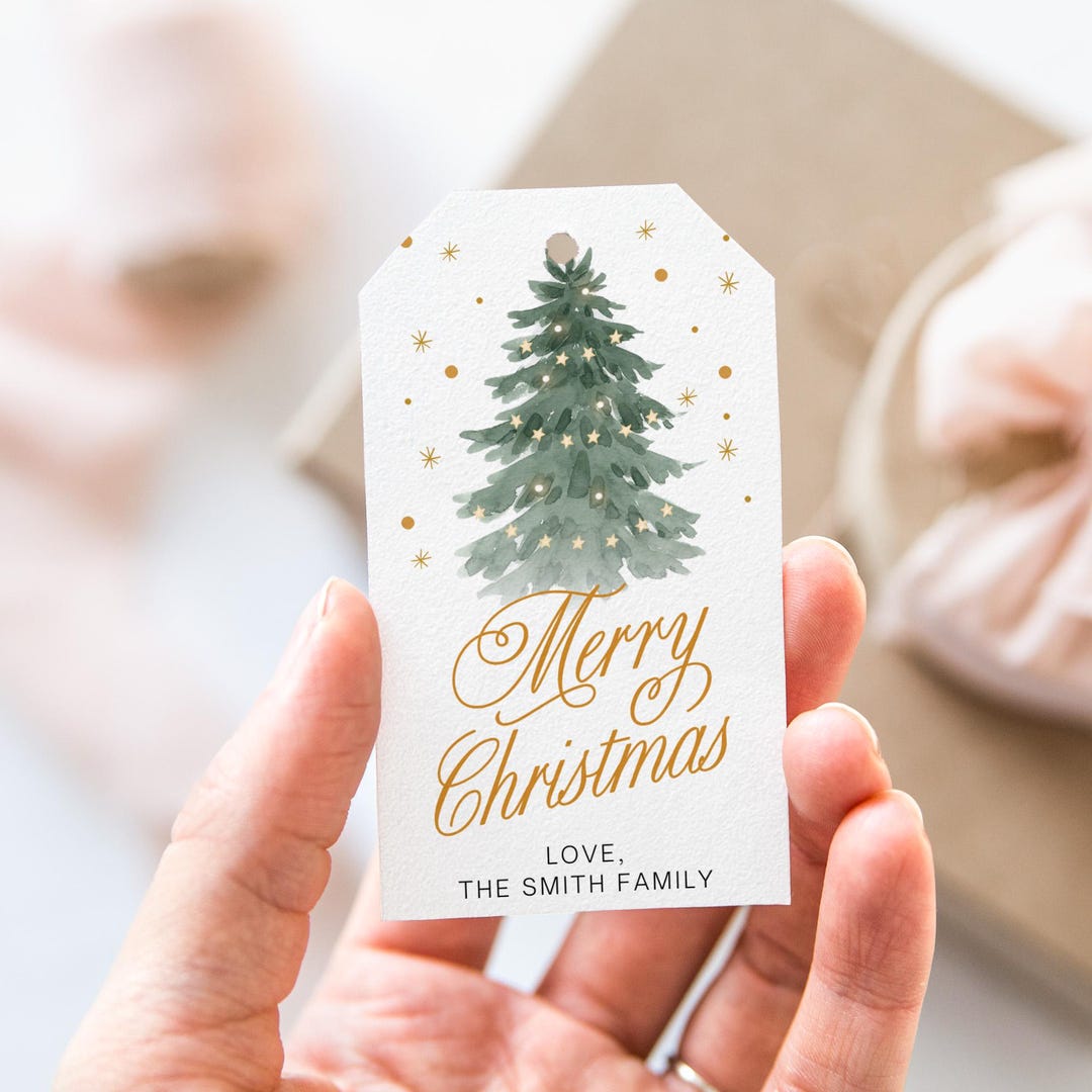 Custom Christmas Gift Tags, Personalized Christmas Tree Tags, Christmas ...