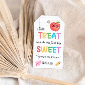 Back to School Gift Tag Template, Printable Gift Tags, Editable A ...