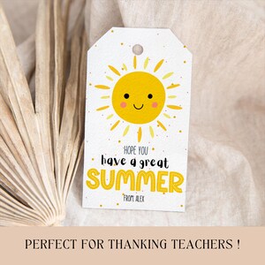 Have a Great Summer Gift Tag Template, Printable Gift Tags, Editable ...