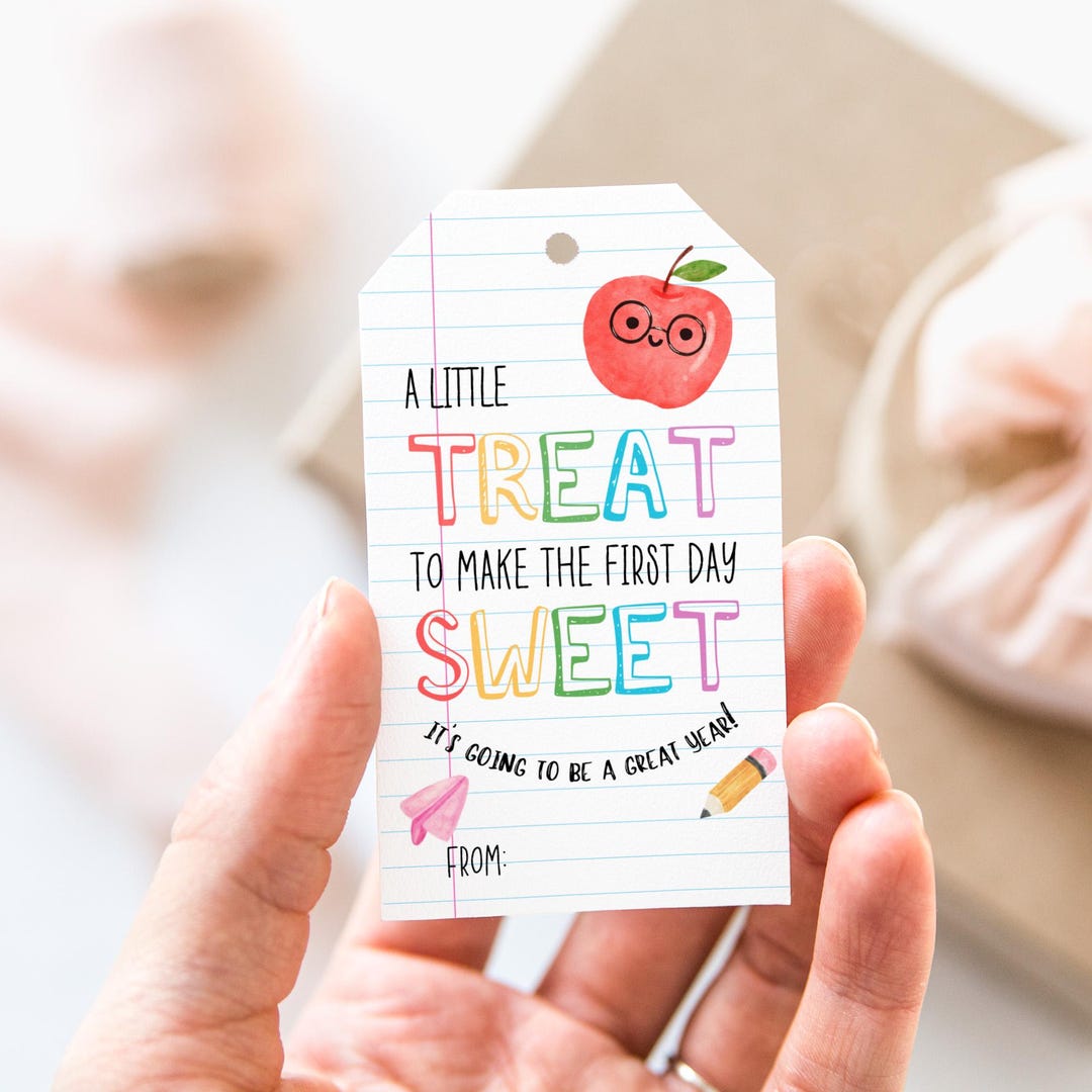 Printable Back to School Gift Tag Template, Editable Tag for Teacher, A ...