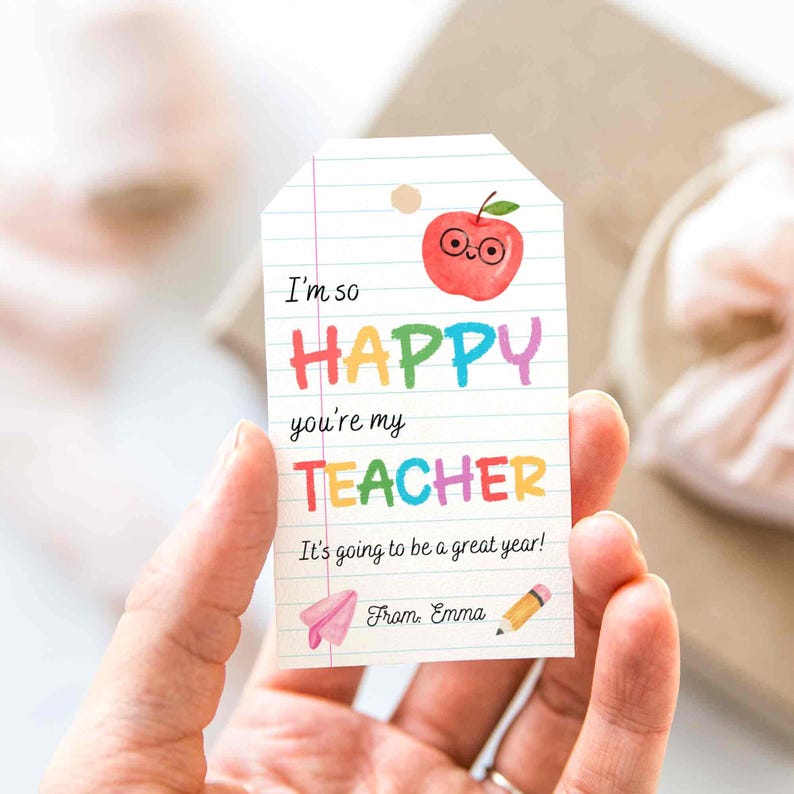 Back to School Gift Tag Template, Printable Gift Tags, Editable Tag for ...