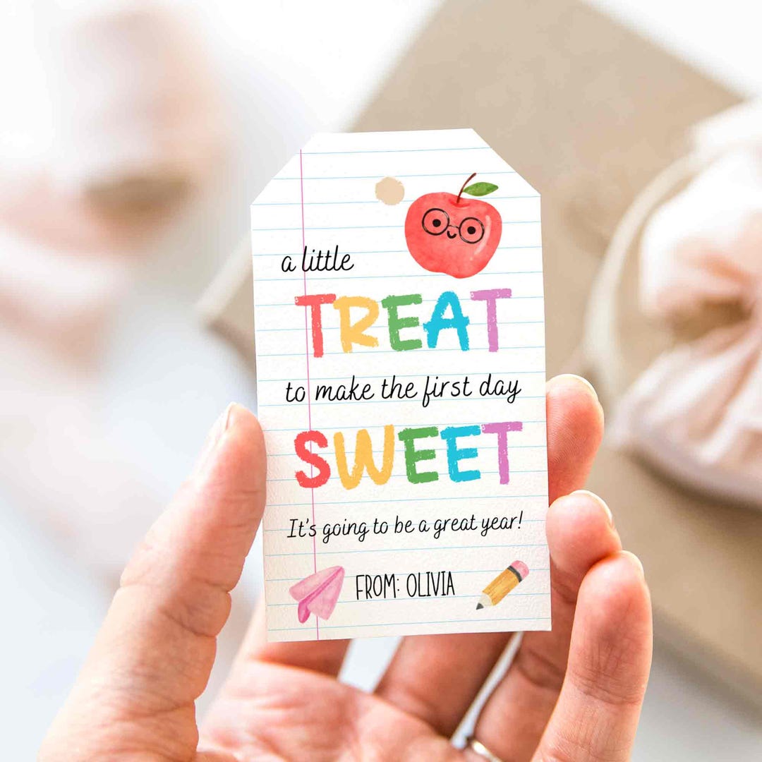 Back to School Gift Tag Template, Printable Gift Tags, Editable A ...