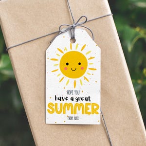 Have a Great Summer Gift Tag Template, Printable Gift Tags, Editable ...