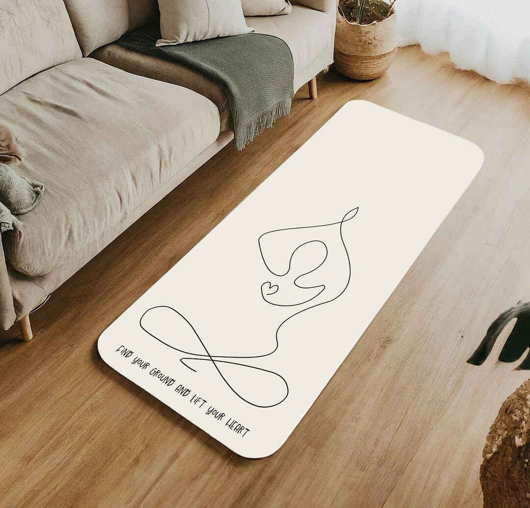 Yoga Mat, Find Your Ground and Lift Your Heart, Perfect Yoga Gift, Yoga Lovers, Rubber Mat ...