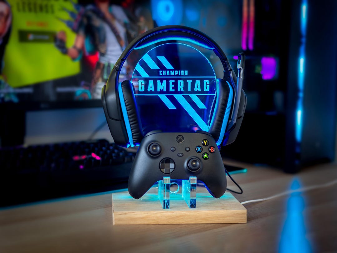 Headphone and Controller Stand - Gamer Gift - Gaming Station - Apex ...