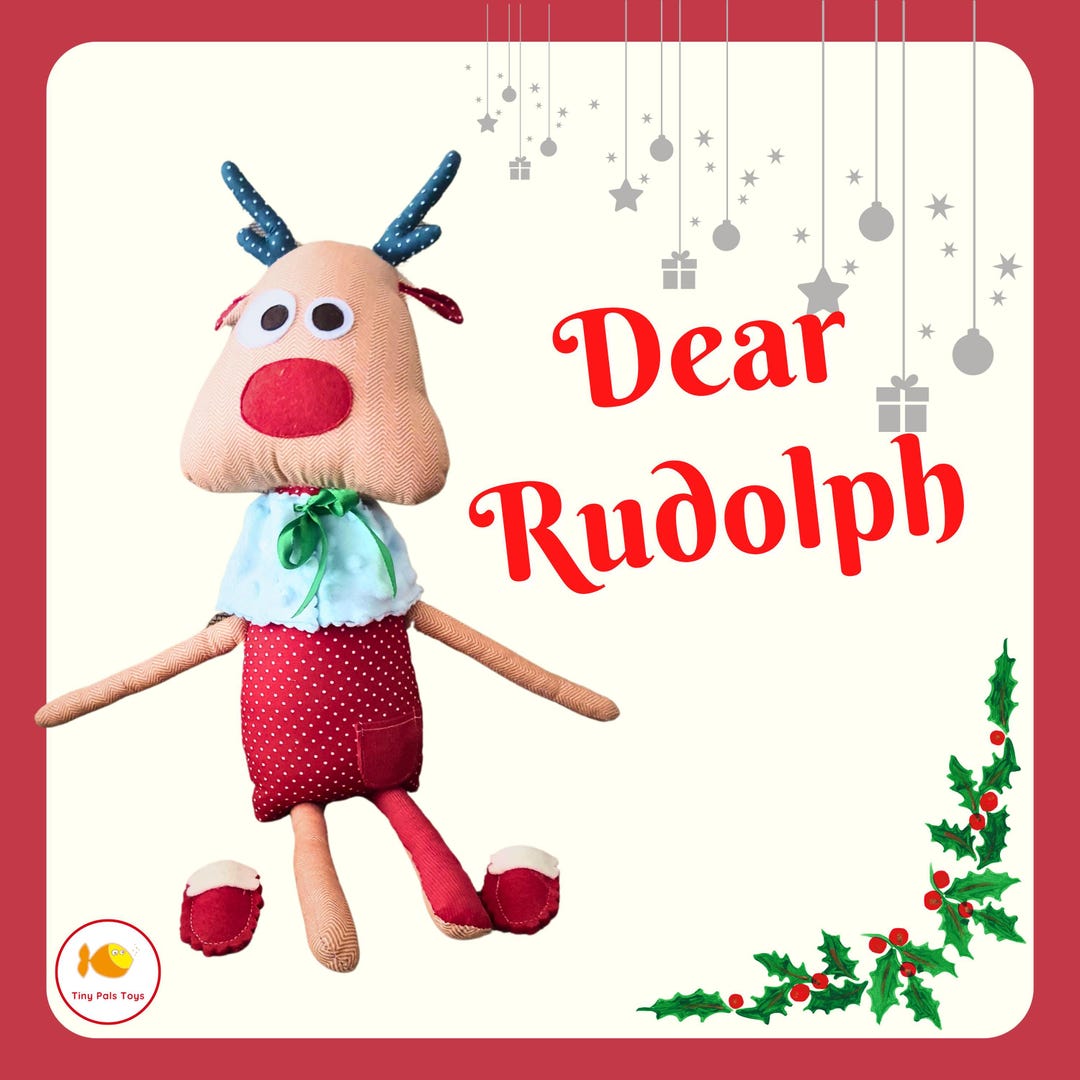 Dear Rudolph Stuffed Toy Christmas Gift Perfect Children Gift Not Toxic ...