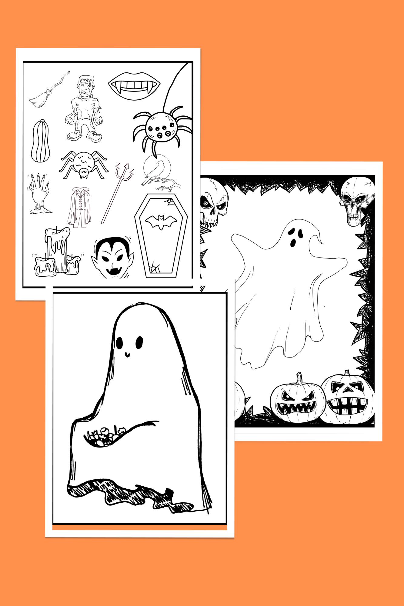 Printable Halloween Coloring Pages - Etsy