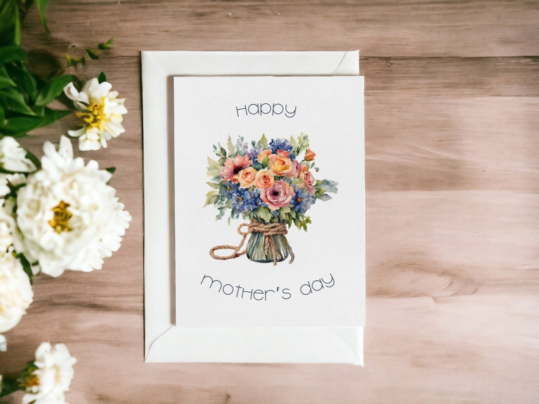 Happy Mother's Day Printable Card, Digital Mothers Day Card, Gift for ...