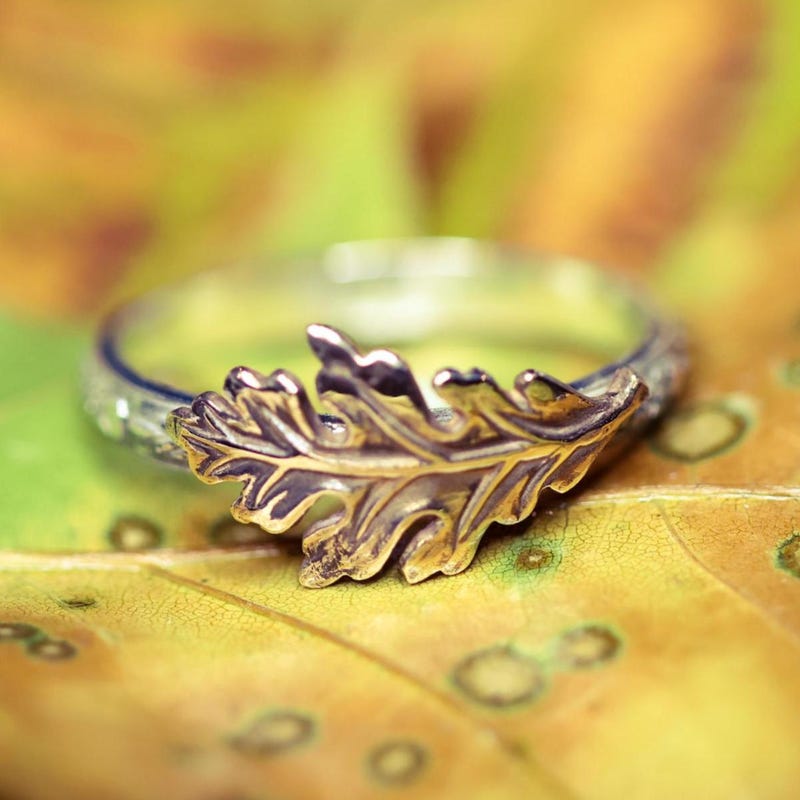 Oak Leaf Ring - Etsy