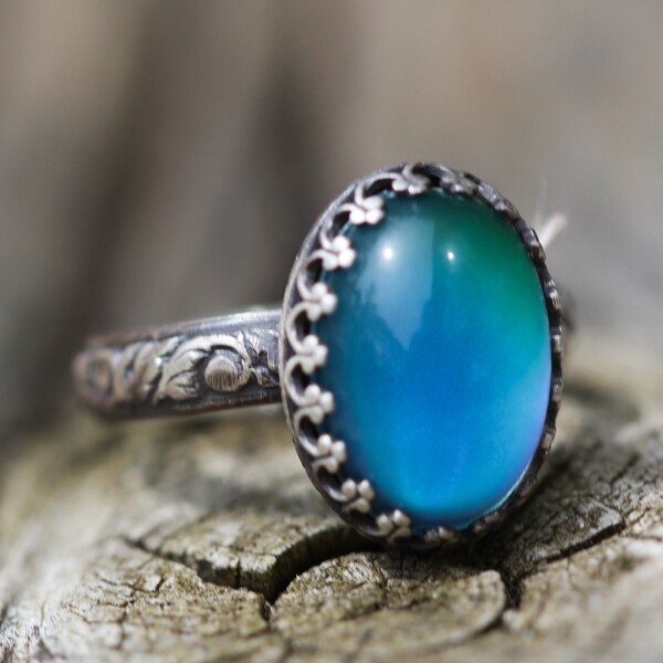 Mood Ring Sterling Silver - Etsy