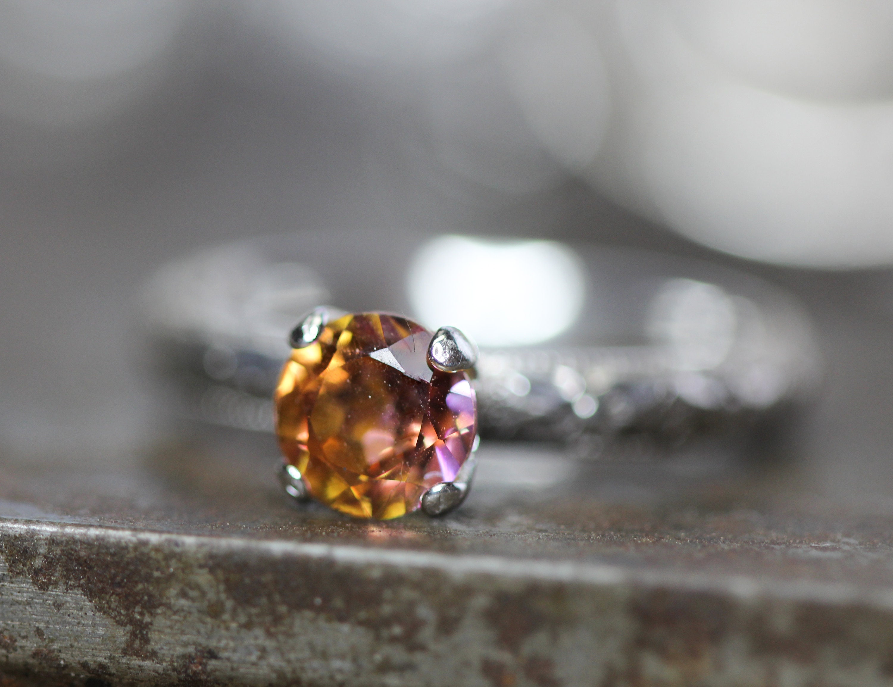 Cotton Candy Sunset November TOPAZ Ring in SOLID Sterling - Etsy