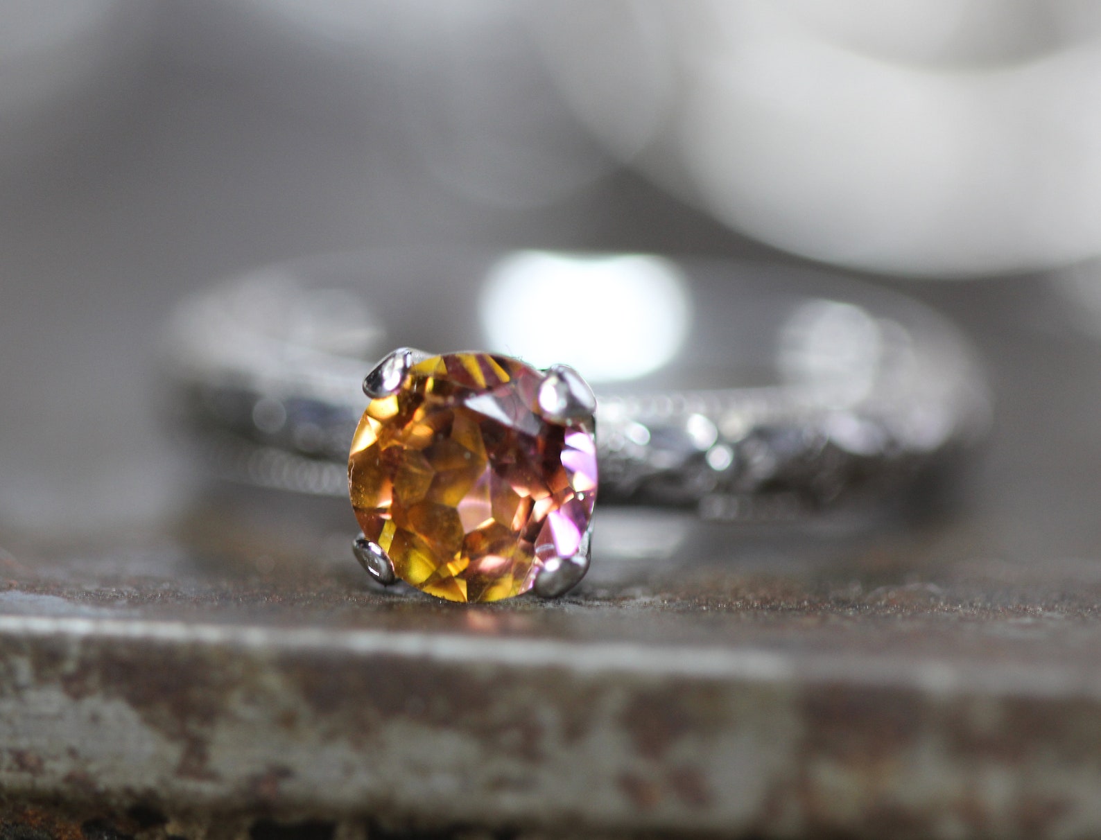 Cotton Candy Sunset November TOPAZ Ring in SOLID Sterling - Etsy