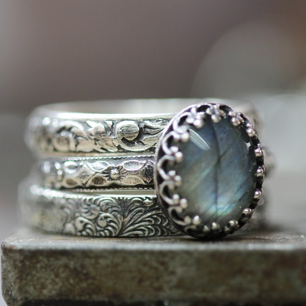 Labradorite Ring - Etsy