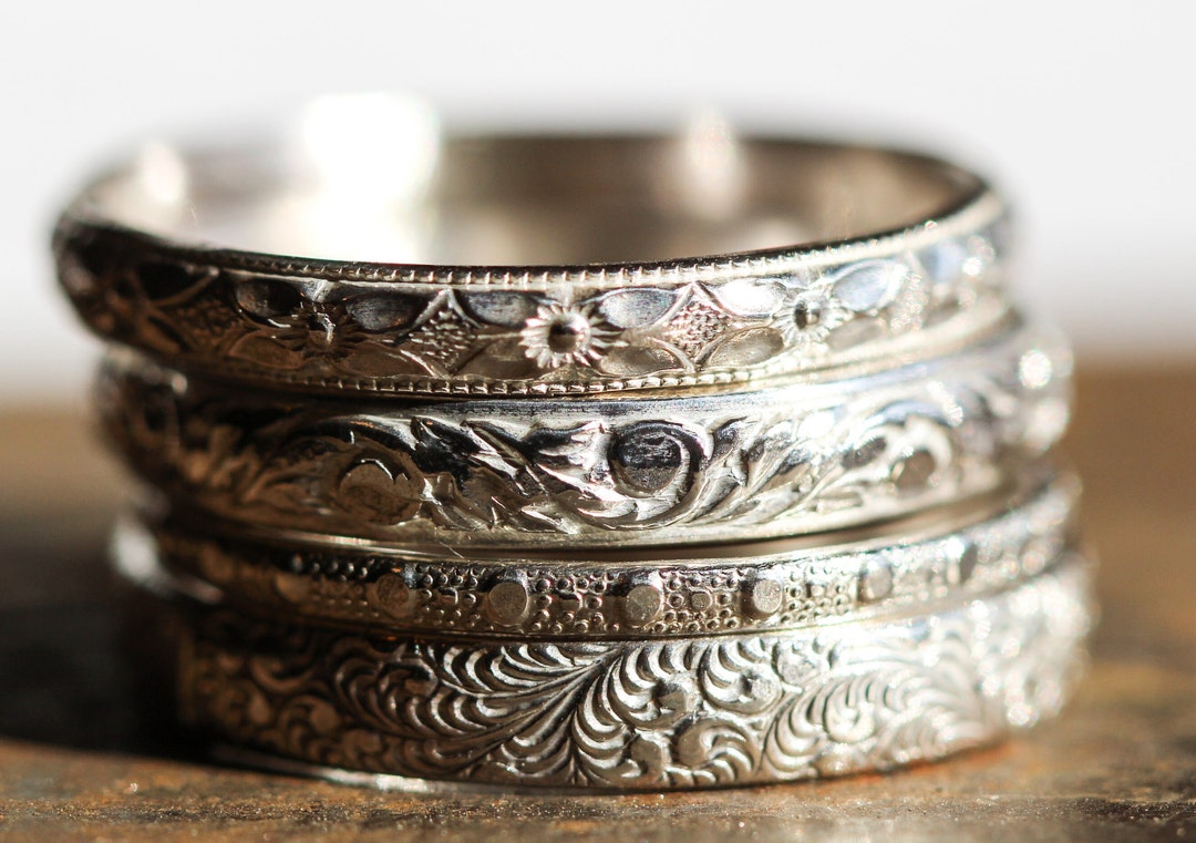 Sterling Silver Stacking Ring Set * Solid Silver* Minimalist Stackers ...
