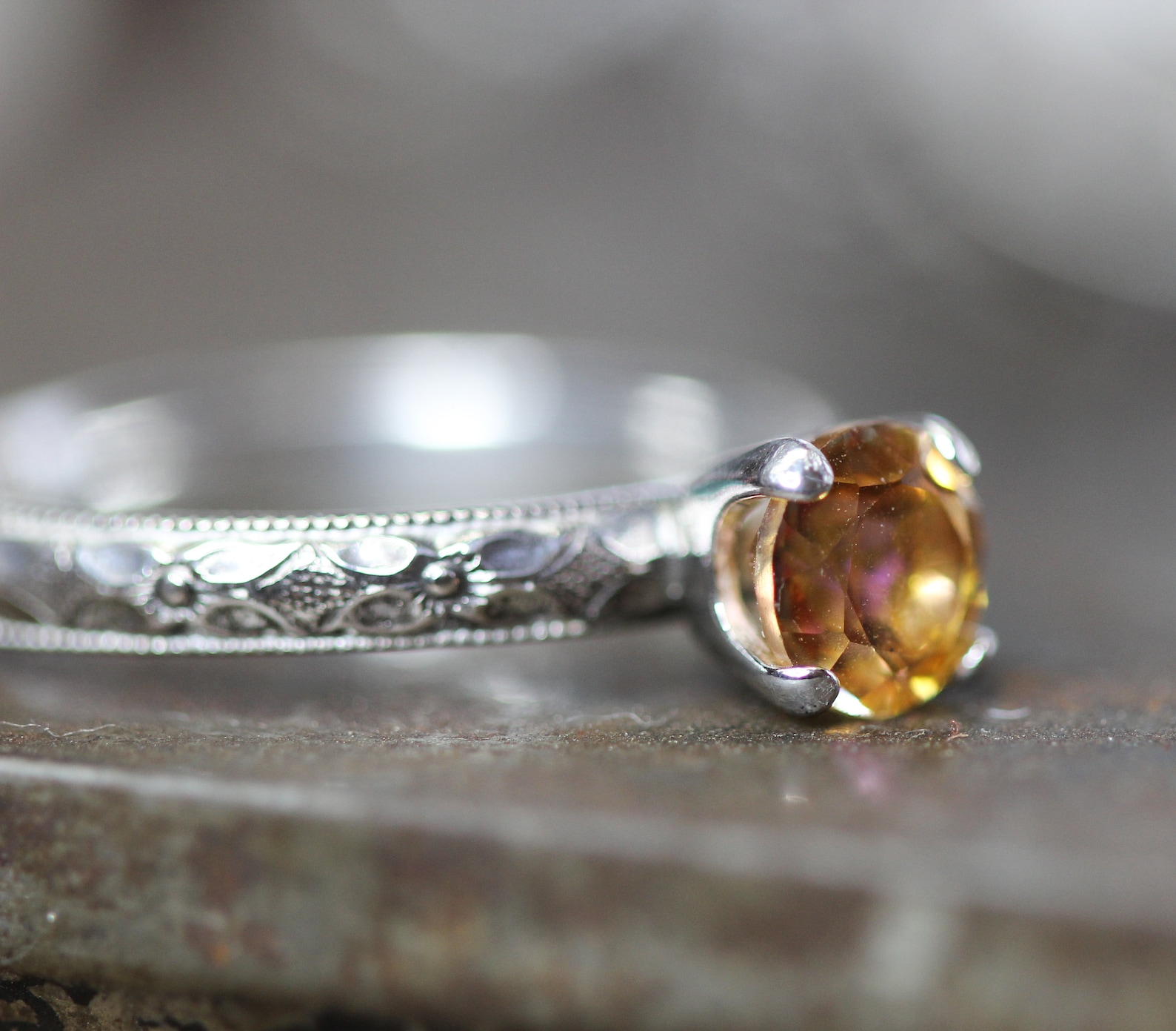 Cotton Candy Sunset November TOPAZ Ring in SOLID Sterling - Etsy